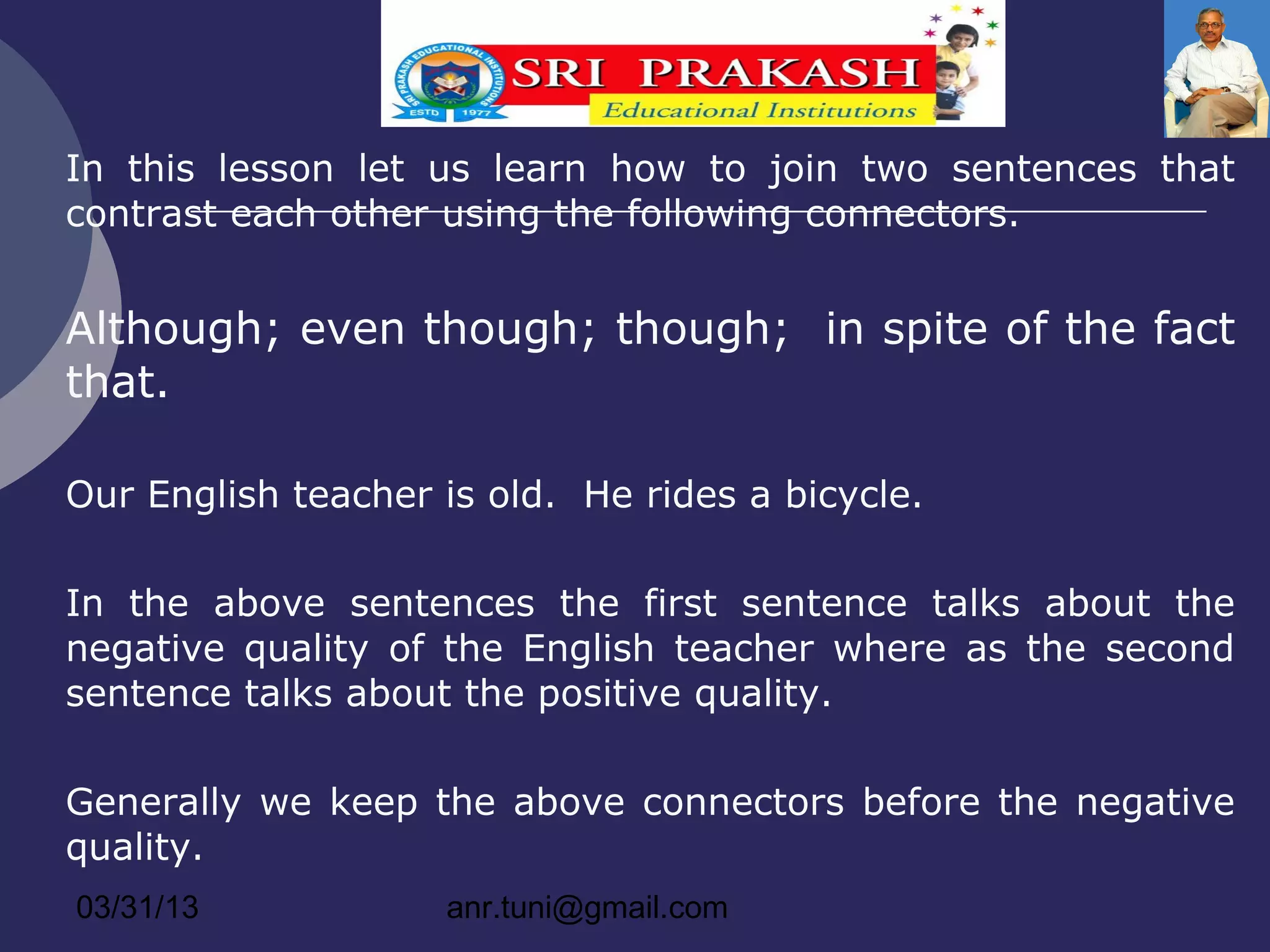 Connectors contrast - 03. | PPT