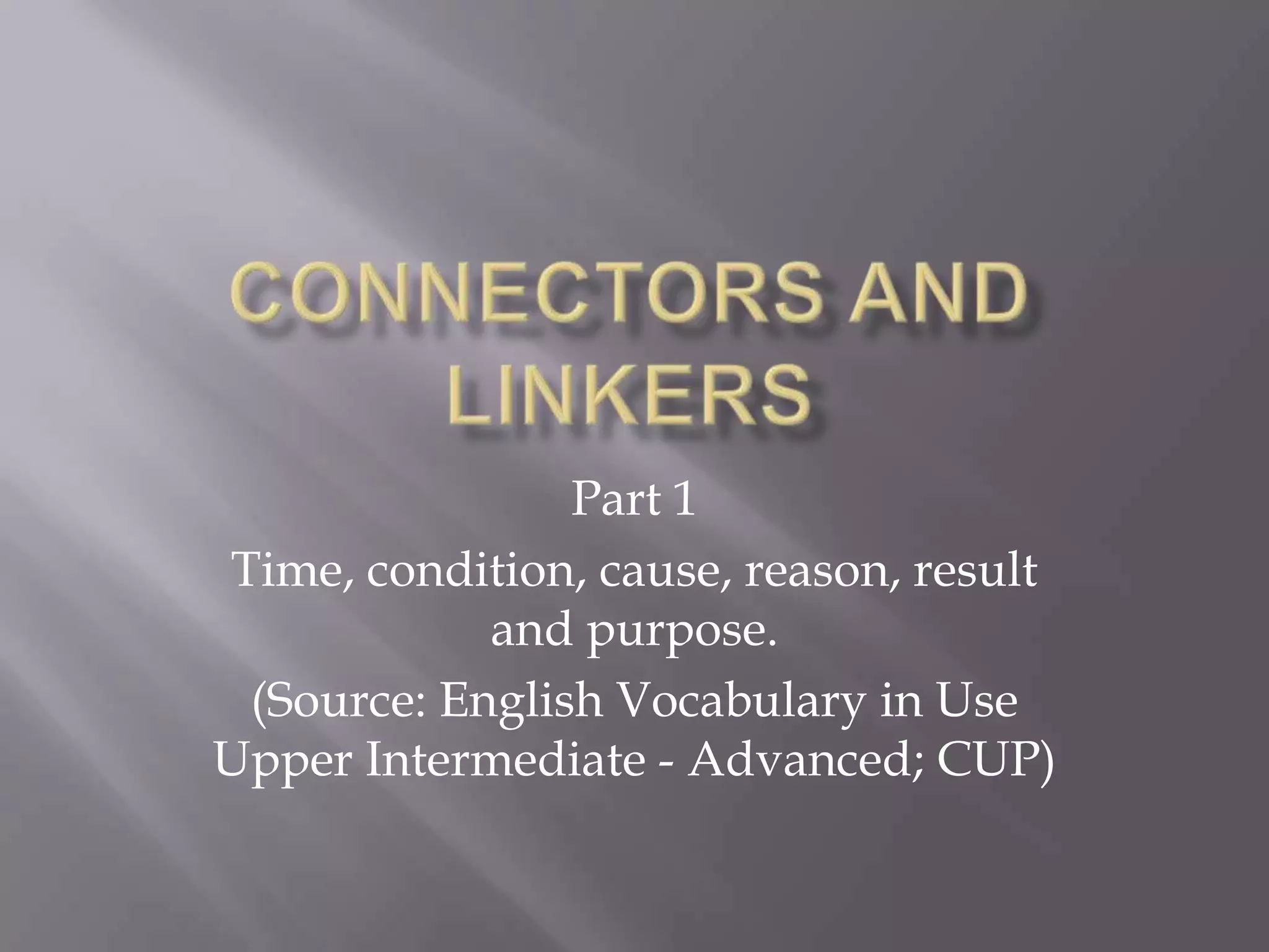 Connectors and linkers | PPT