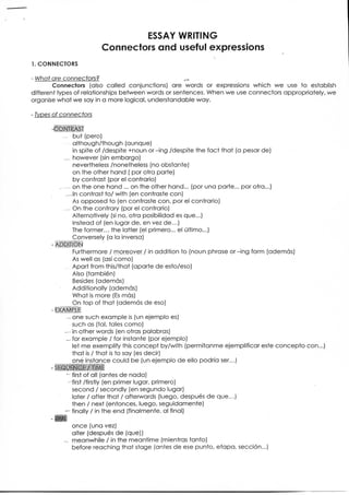 Connectors and useful expressions | PDF