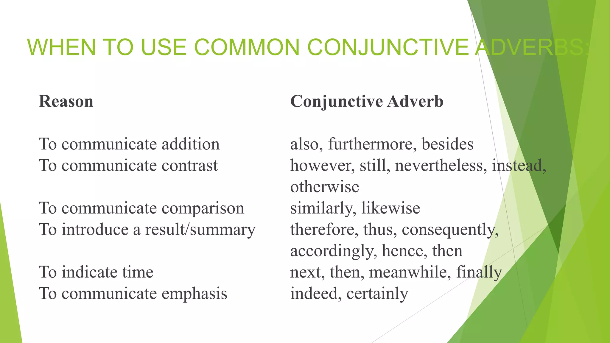 Connectors & conjunctions | PPTX