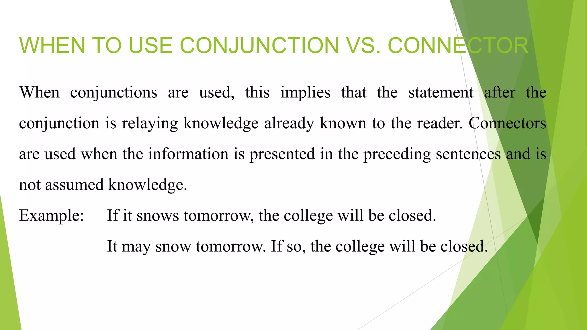 Connectors & conjunctions | PPTX