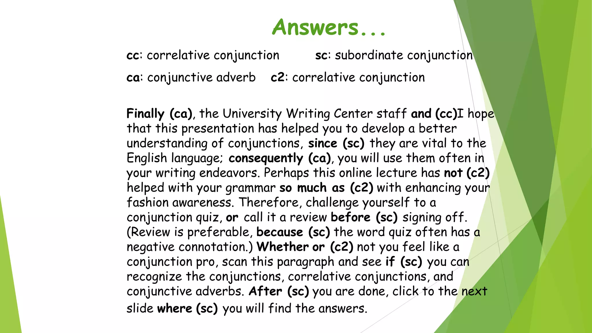 Connectors & conjunctions | PPTX