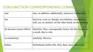 Connectors & conjunctions | PPTX