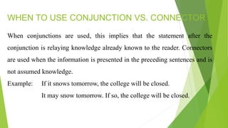 Connectors & conjunctions | PPTX