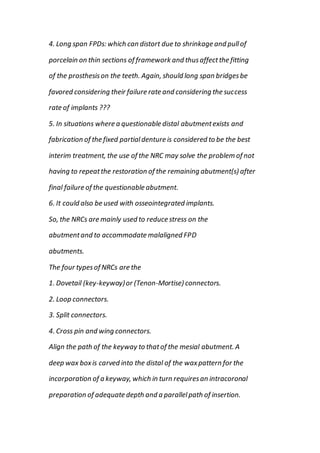Connectors in fixed prosthodontics | DOCX