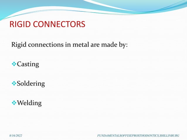 connectors in FPD.pptx | Dental Health | Diseases and Conditions