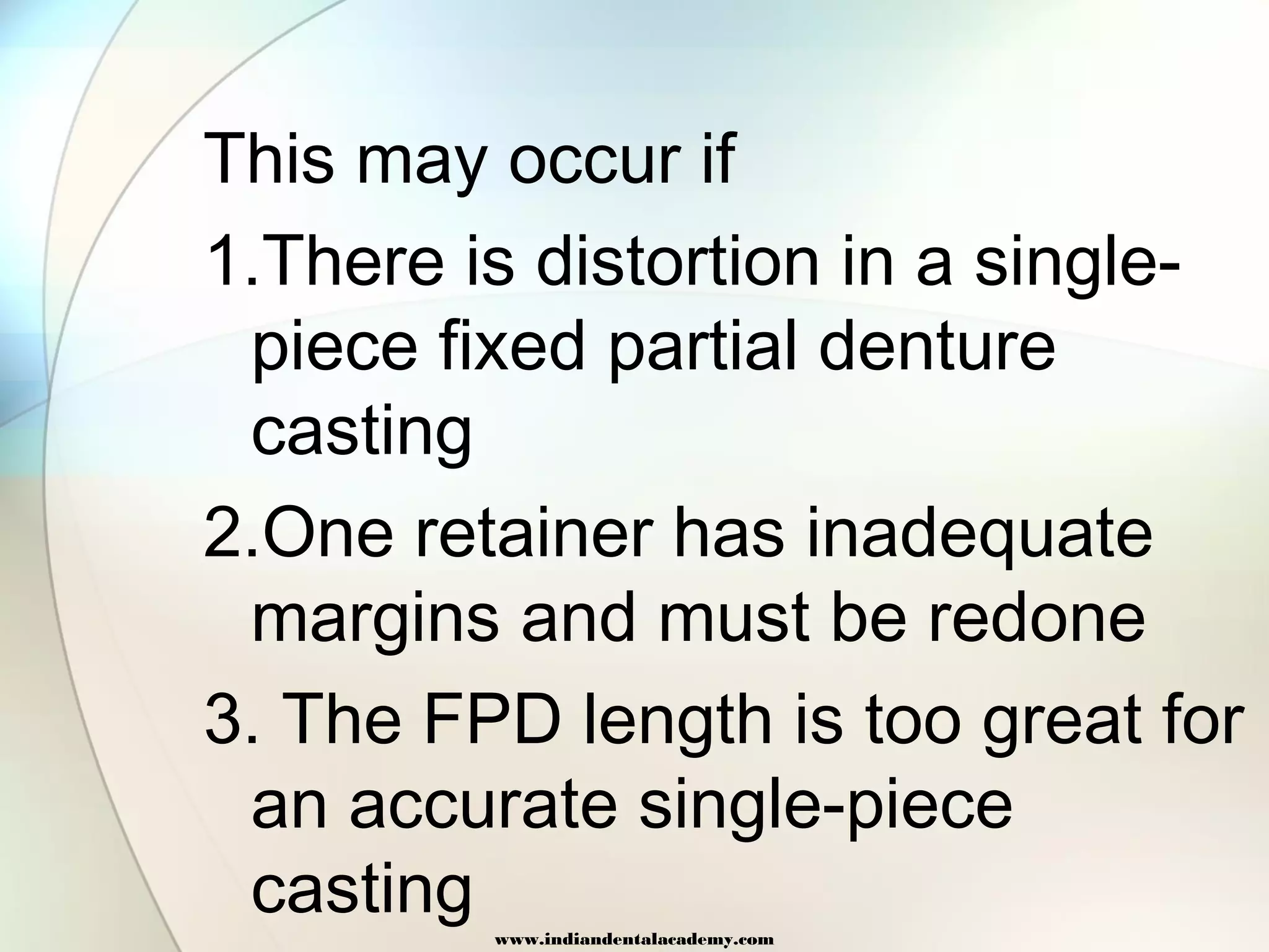 Connectors in fpd / dental continuing education | PPT
