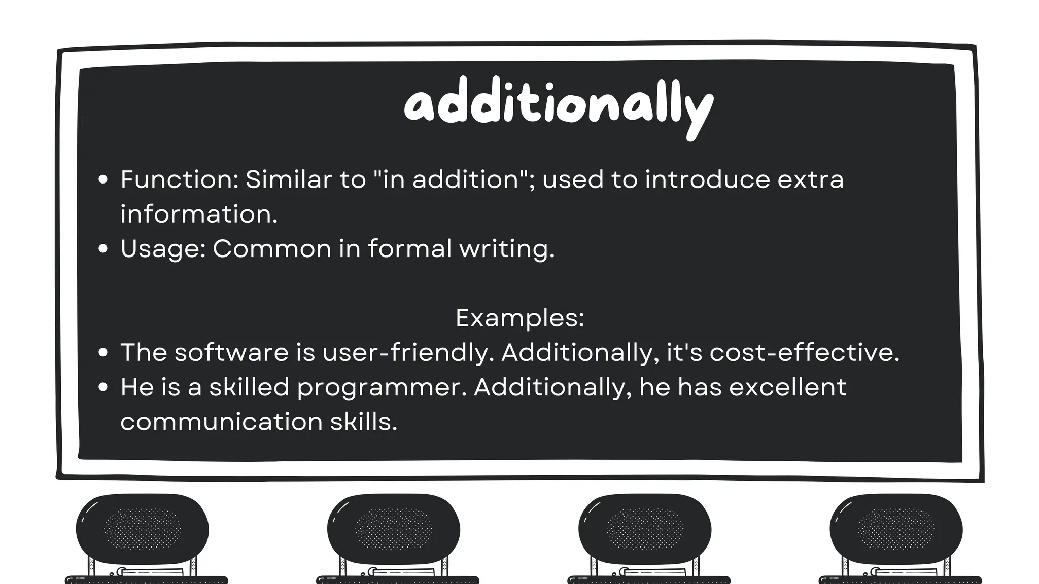 the CONNECTORS OF ADDITION for esl students | PDF