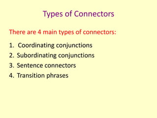 Connectors Resumo.pdf english vocabulary for academic English | PPT