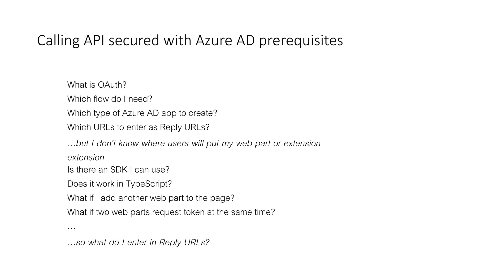 Connect Sharepoint Framework Solutions To Apis Secured With Azure Ad Ppt