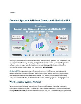 Connect Systems & Unlock Growth with NetSuite ERP | PDF