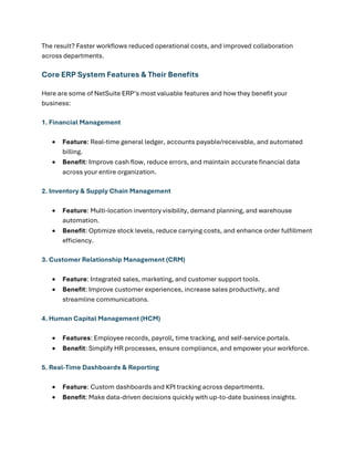 Connect Systems & Unlock Growth with NetSuite ERP | PDF
