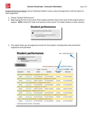 Connect virtual labs instructor | PDF