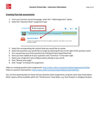Connect virtual labs instructor | PDF