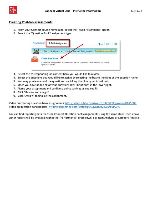 Connect virtual labs instructor | PDF
