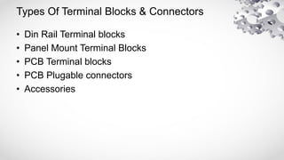 Connectwell - Electro Mechanical Equipments india , Terminal Blocks ...