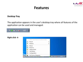 ConnectXions Horizon Hosted Telephony Integration Overview | PPTX