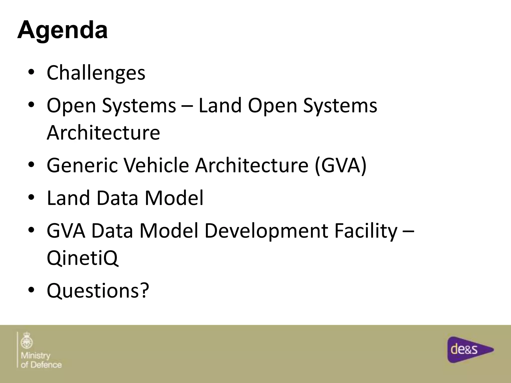 Generic Vehicle Architecture – DDS at the Core. | PPTX