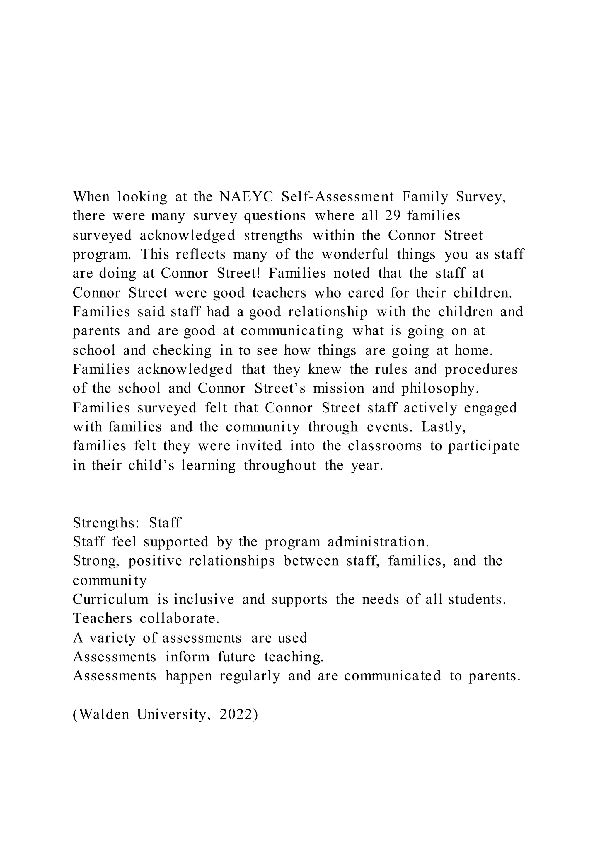 Connor Street Early Childhood Program EvaluationsEDDD 8084E | DOCX