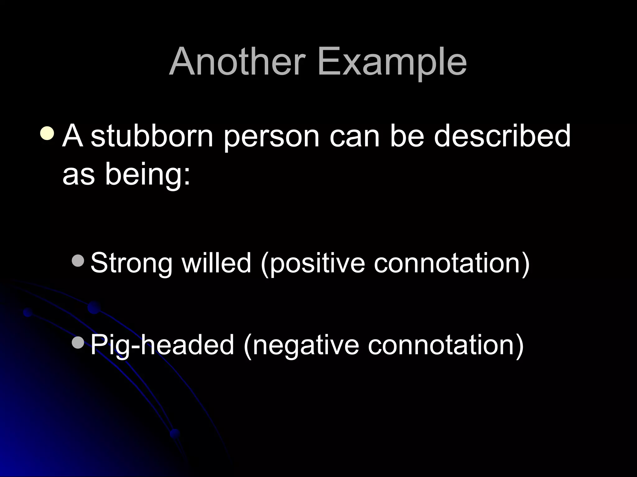 Connotation and denotation | PPT