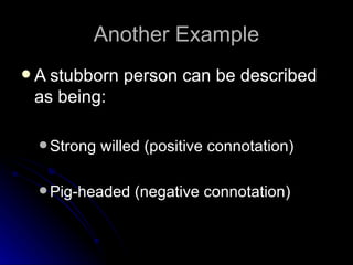 Connotation and denotation | PPT