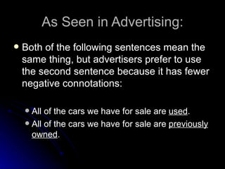 Connotation and denotation | PPT