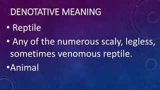 Connotation and Denotation | PPTX