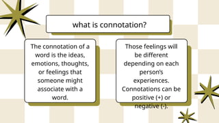 Connotation and Denotation English Lesson Education Presentation in ...