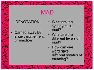 Connotation (mad) | PPT