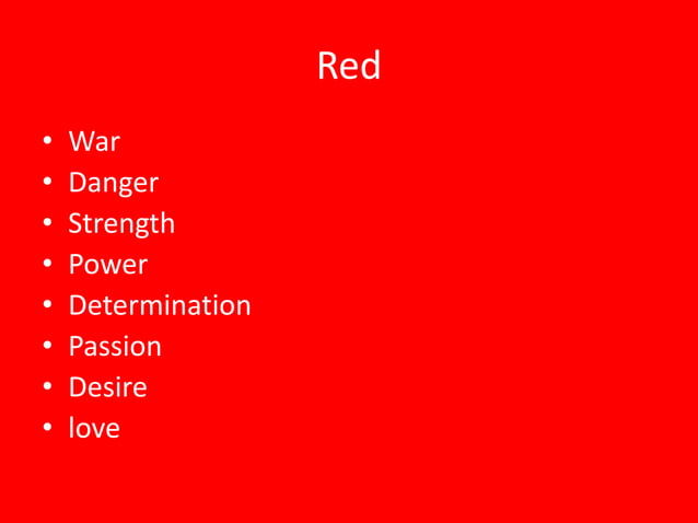 Connotations of colour | PPTX