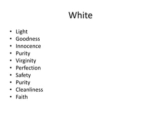 Connotations of colour | PPTX
