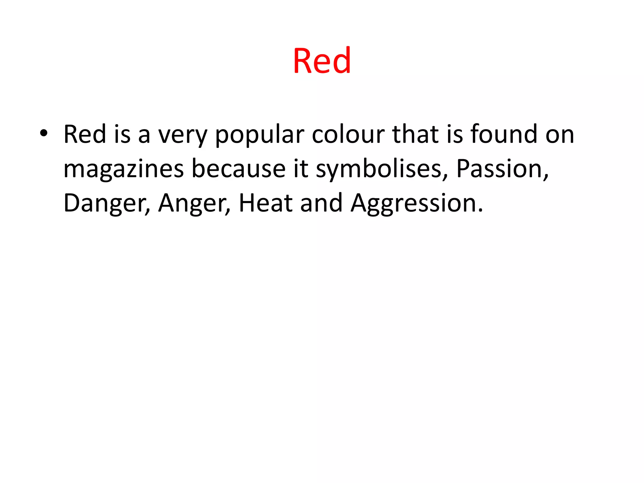 Connotations of colour | PPTX