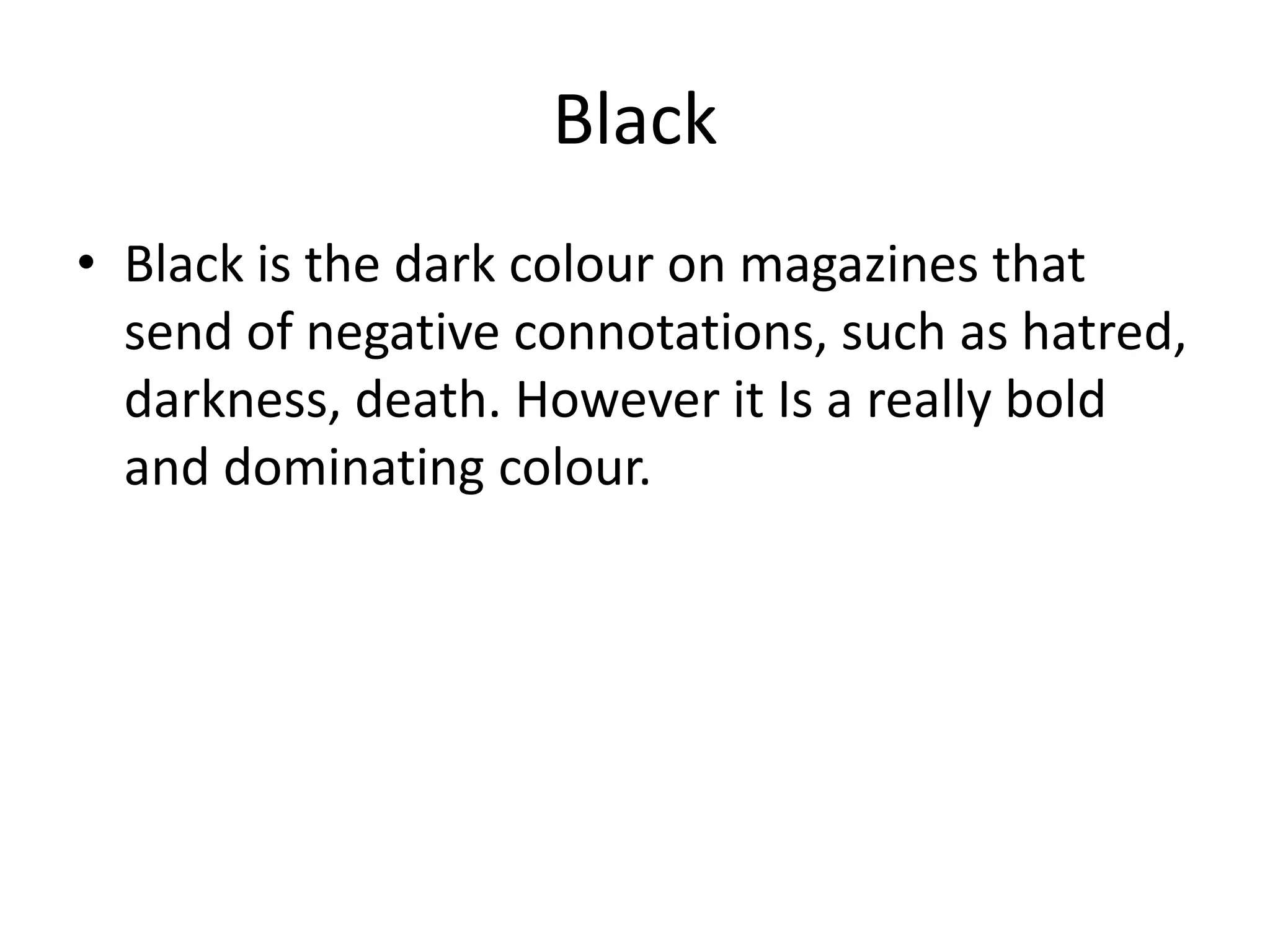 Connotations of colour | PPTX