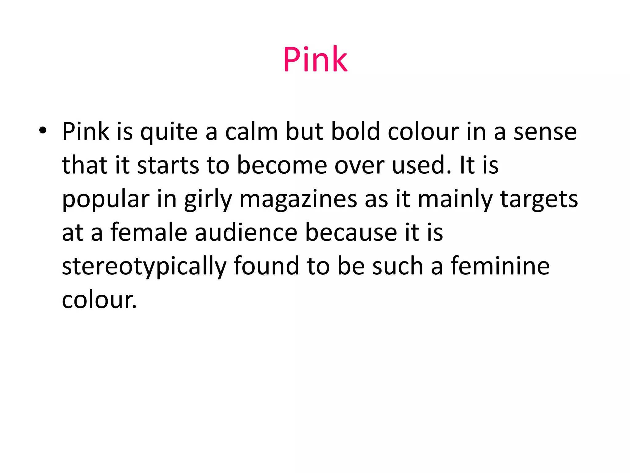 Connotations of colour | PPTX