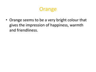 Connotations of colour | PPTX