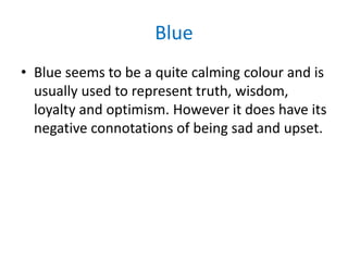 Connotations of colour | PPTX