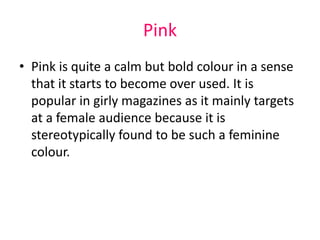 Connotations of colour | PPTX