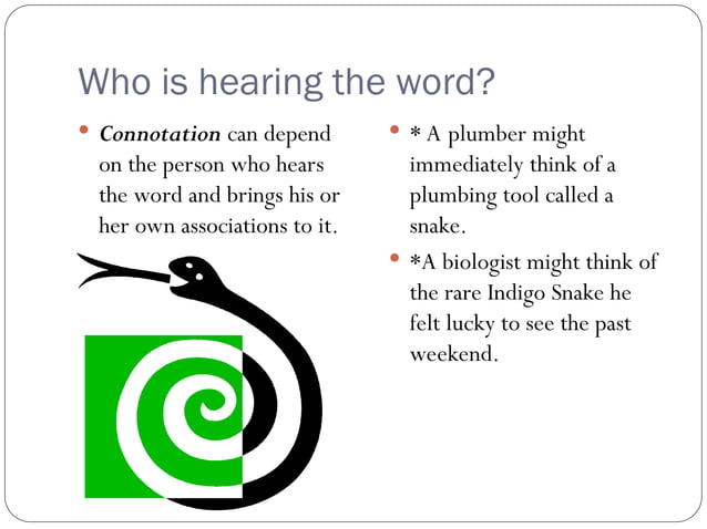 Connotation versus Denotation ...