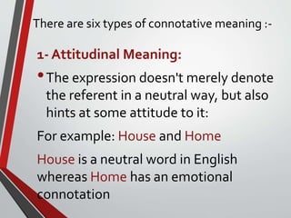 Connotative and Denotative Meaning and Translation Issues | PPTX