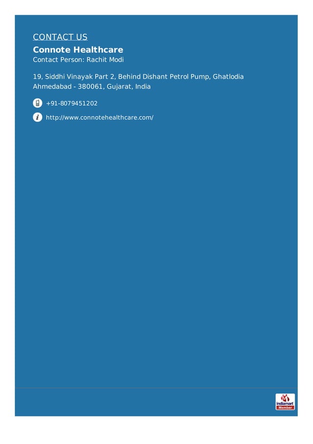 Connote Healthcare, Ahmedabad, Allopathic Medicines | PDF