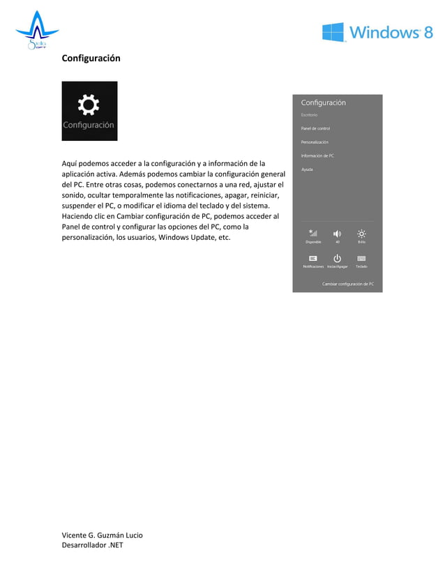 Conoce la barra de charms de Windows 8 | PDF