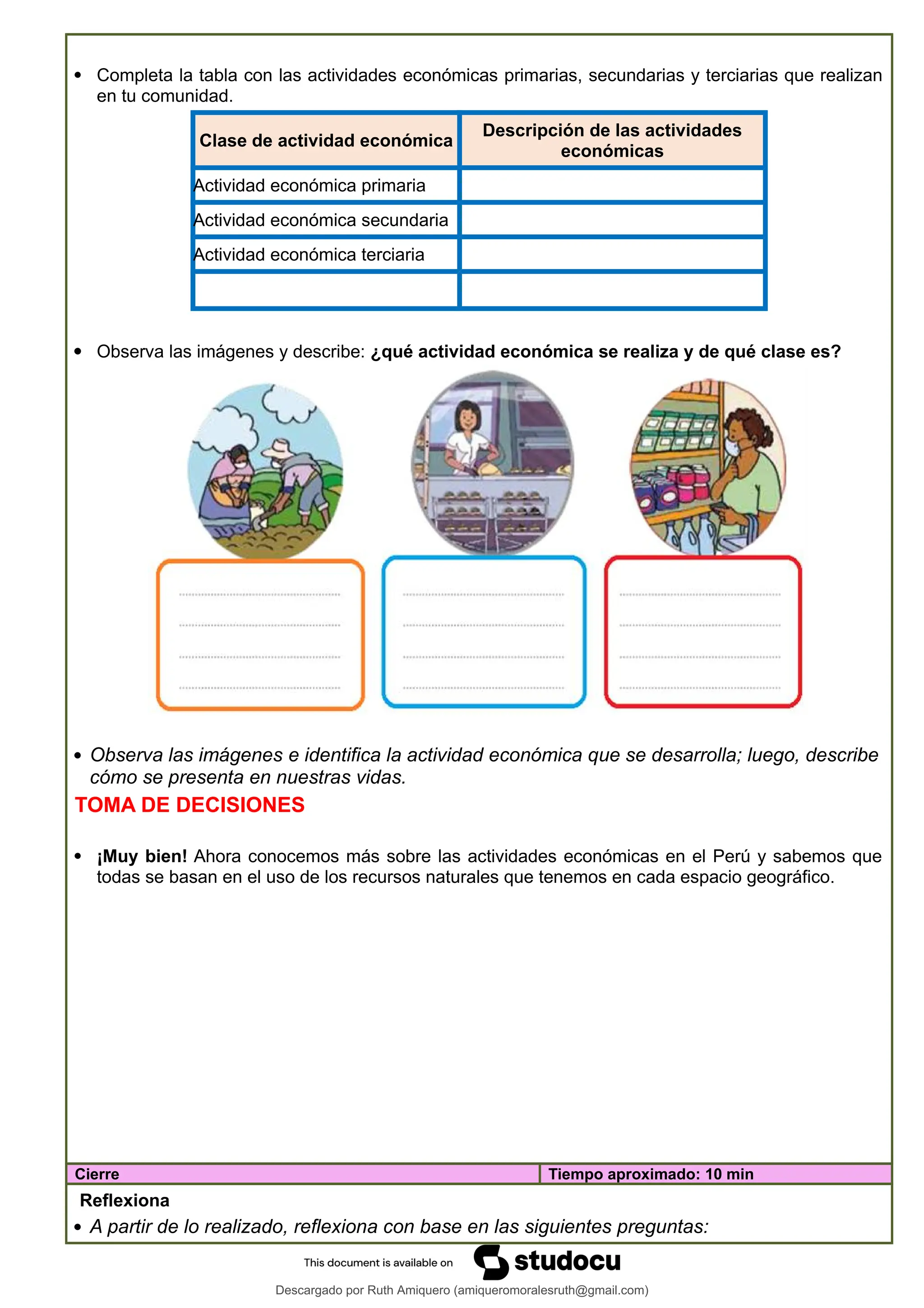 Conocemos Las Actividades Economicas Pdf