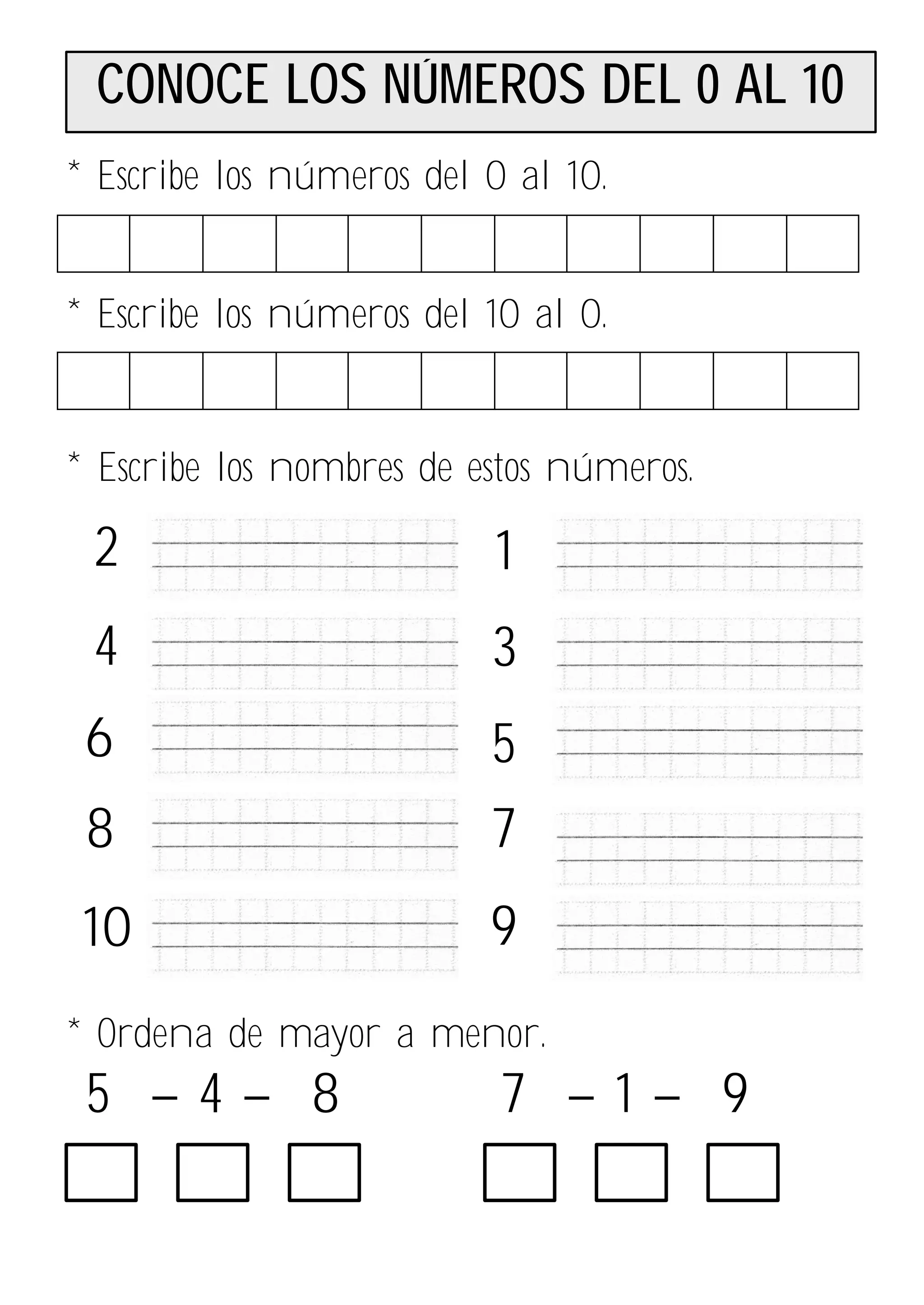 Conoce numeros del 0 al 30 | PDF