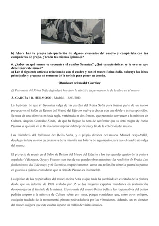Conocer el guernica , de picasso | PDF