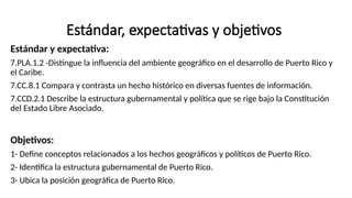 Conociendo a Puerto Rico 2024 . Informacion sobre la isla | PPTX