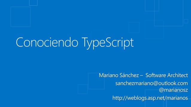 Conociendo TypeScript | PPT