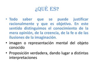 El Conocimiento | PPTX