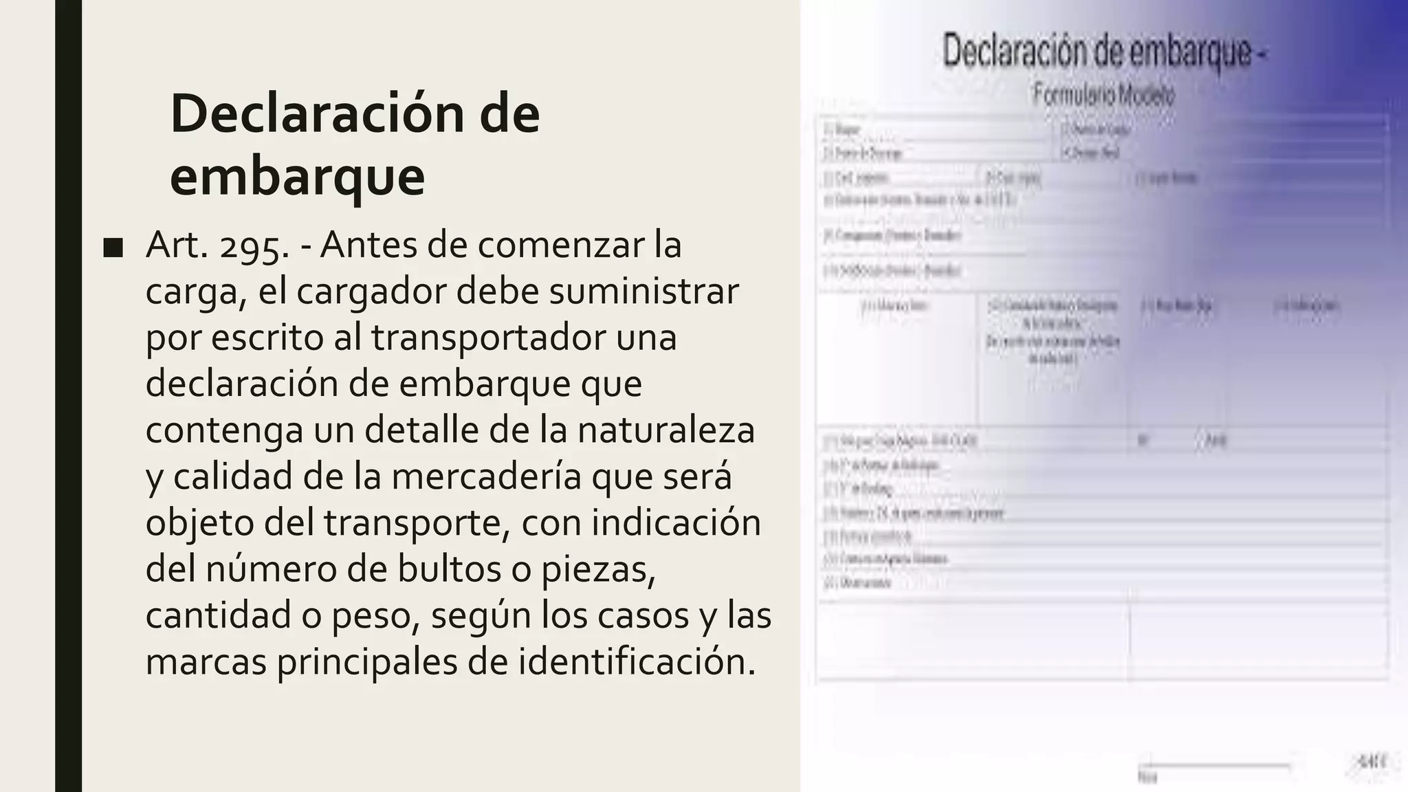 Conocimiento de embarque descarga y entrega | PPT