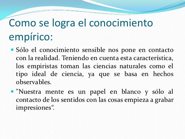 Definicion De Empirico