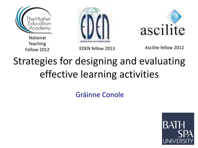 Conole learning design | PPT